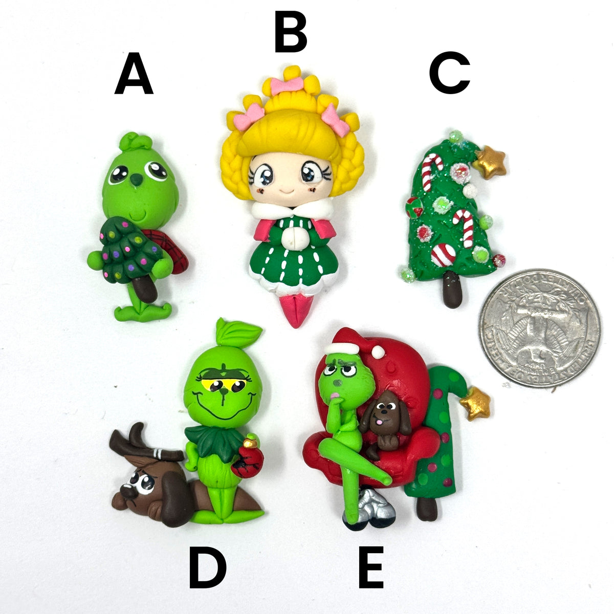 Ella Clay Doll - Grinch – Bel Crafty Supplies